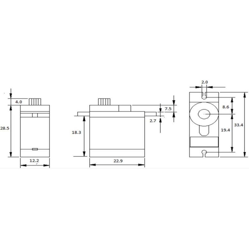 MG90 Micro Servo, 270° Metal, Analog Feedback