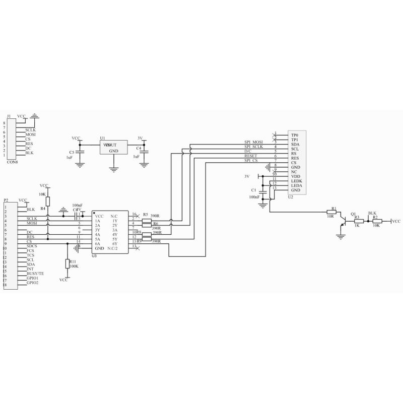 0.96" TFT ISP display - SPI - Breakout (ST7735)